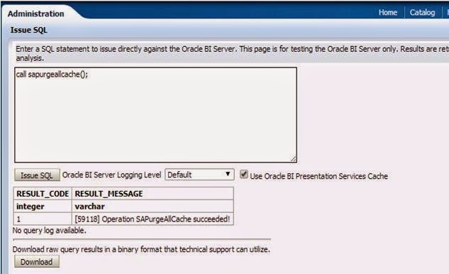 OBIEE Concepts: Cache Purge