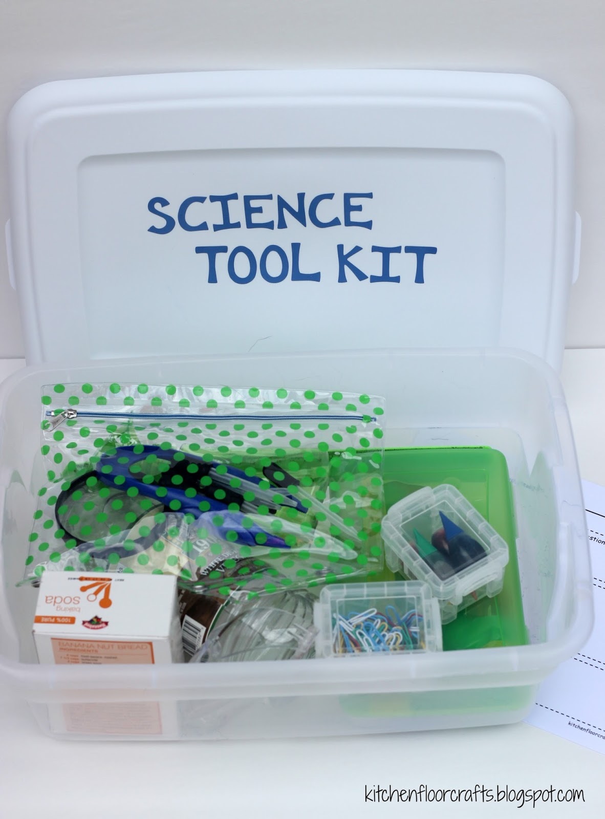 Kitchen Floor Crafts: Science Tool Kit - A Homemade Gift