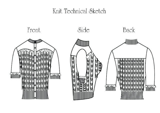 Ilham: Knit Technical Sketch