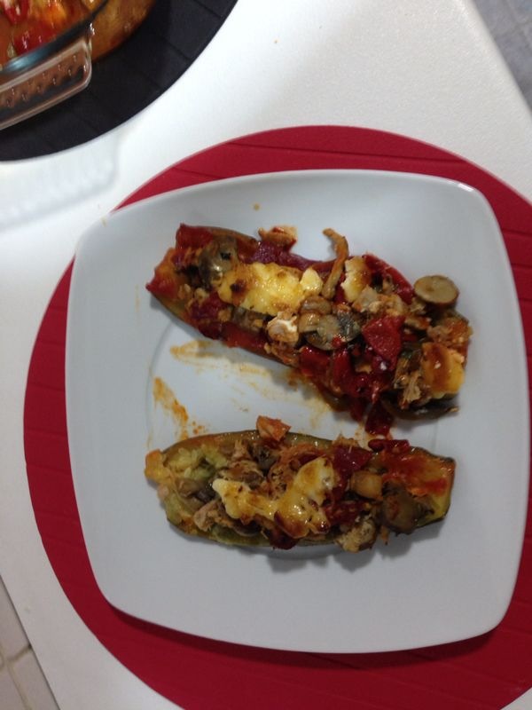 mamá lo hace: Calabacines rellenos (Verdura y atún)