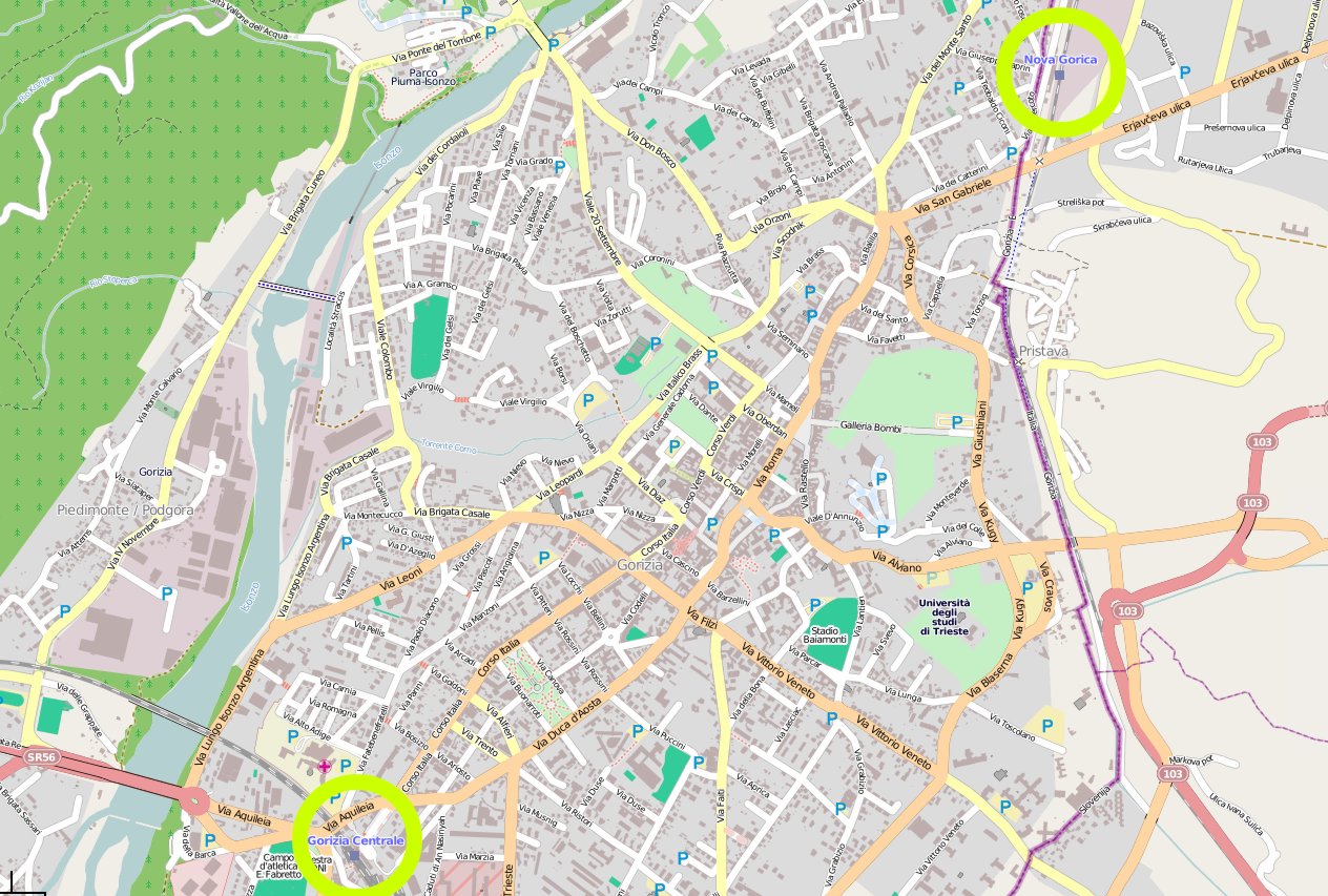Map of Ljubljana, Slovenia