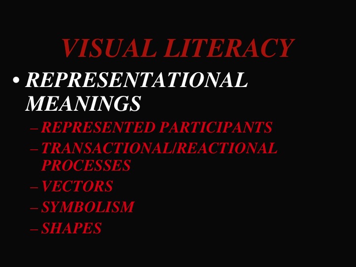 Digital Narratives: Visual Literacy - metalanguage