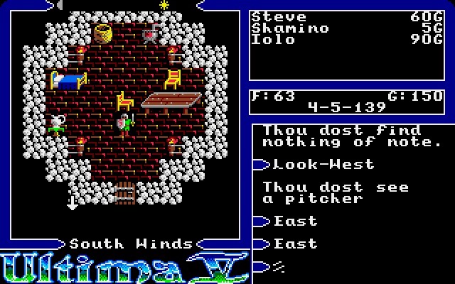 Atari ST games website: Ultima V: Warriors of Destiny