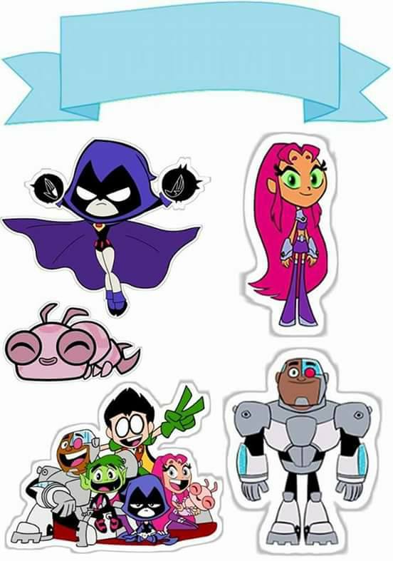 Teen Titans: Free Printable Cake Toppers. - Oh My Fiesta! in english
