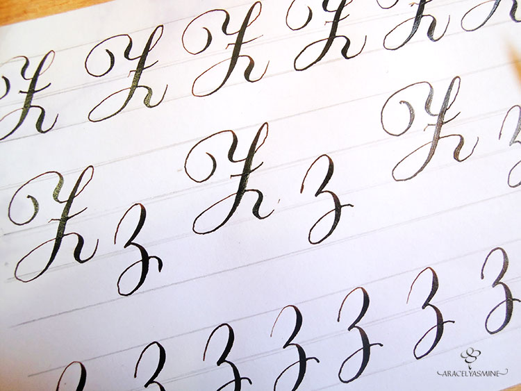 Caligrafía copperplate, ¿cómo escribir la letra "Z"? | Aracelyasmine ...