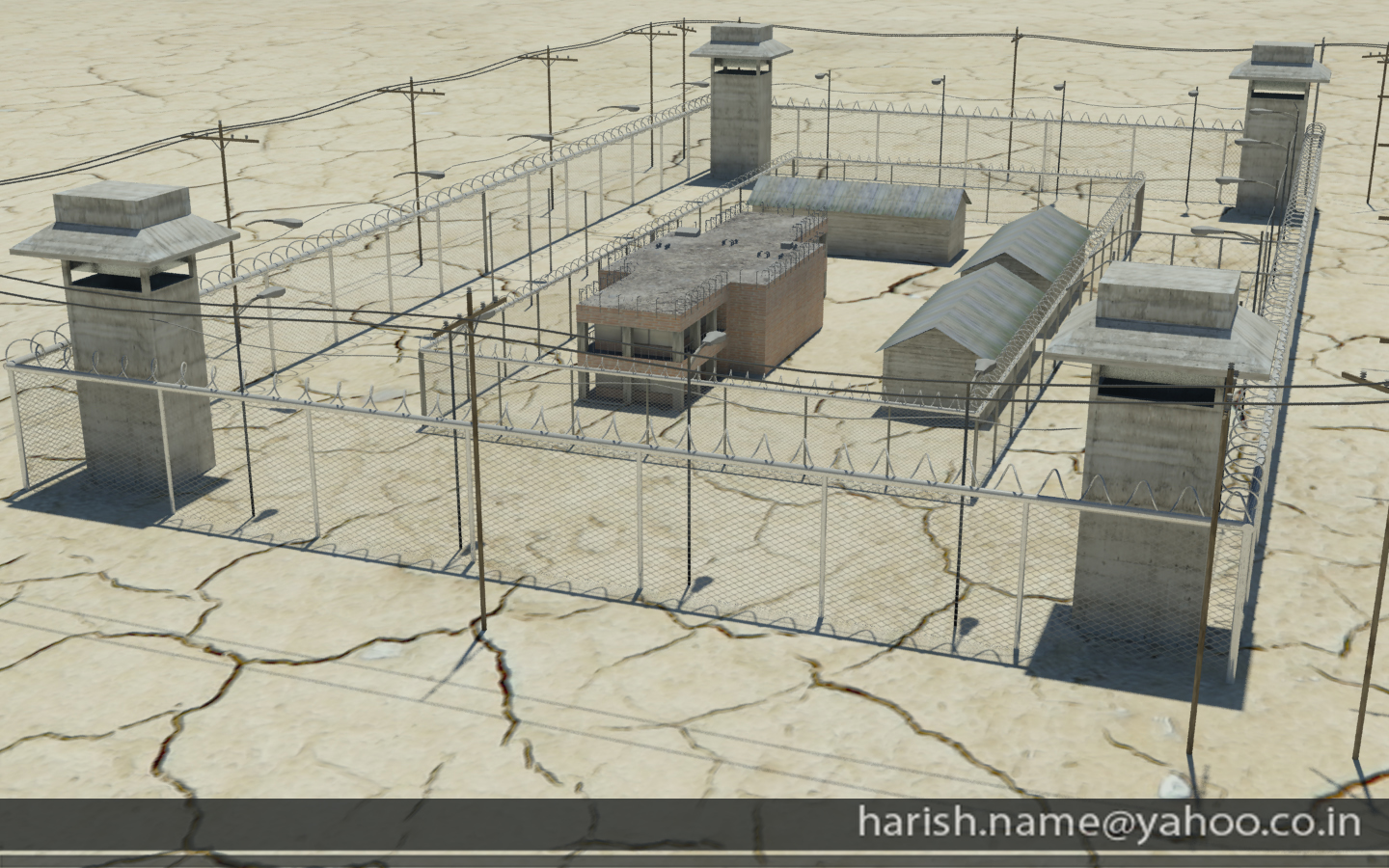 3D: Prison Exterior Modeling, Texturing & Lighting in 3Ds Max