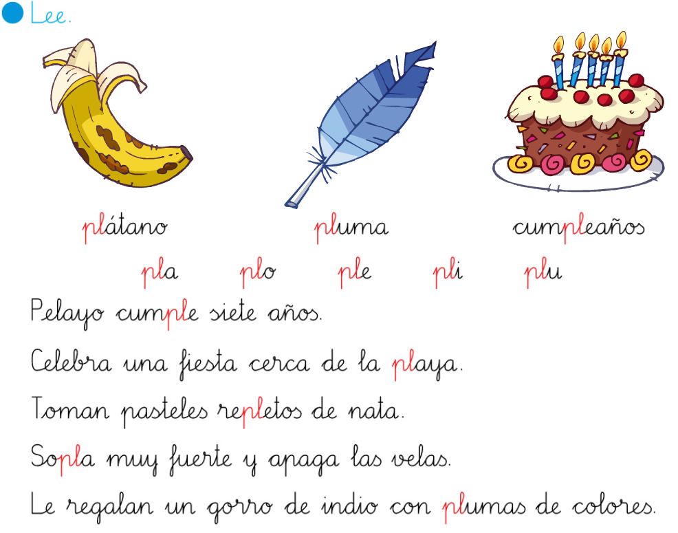 Aula de Elena: Lecturas interactivas con sílabas trabadas