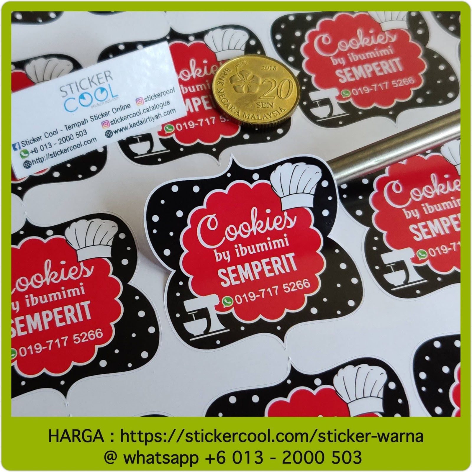 Sticker Cool - Tempah Sticker Online: Previous Order (STICKER WARNA) 1