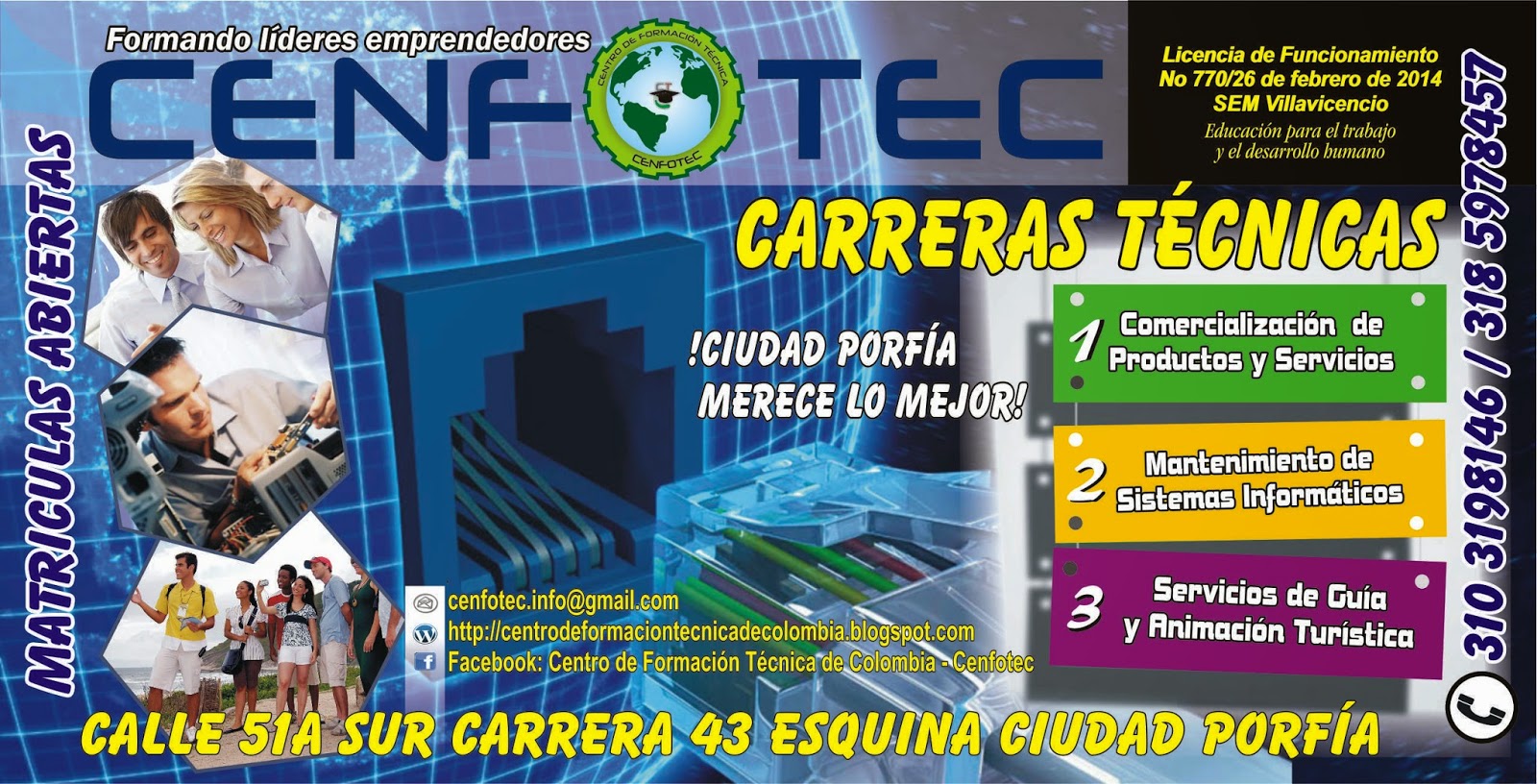 Centro de Formación Técnica de Colombia - CENFOTEC: 2014
