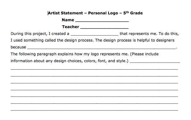 Thomas Elementary Art: Writing about Art