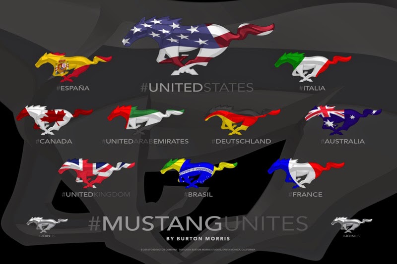 SÍMBOLO DO FORD MUSTANG VIRA OBRA DE ARTE EM SÉRIE DO ARTISTA BURTON MORRIS