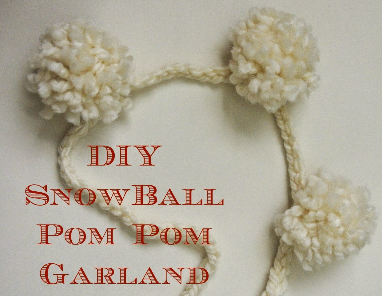 SaSea Decor: DIY Pom Pom Snowball Garland On The Cheap
