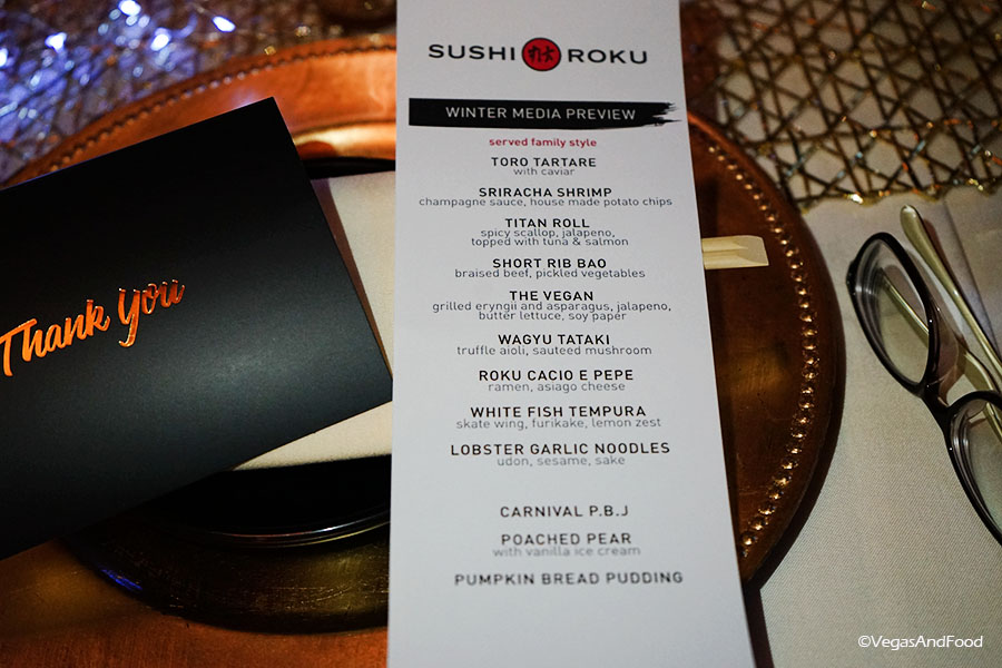 New fall menu at Sushi Roku - Vegas and Food