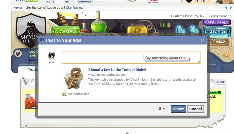 Kukang's Stories: MouseHunt (facebook game) review