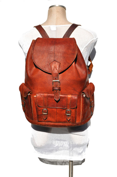 goodbye heart vintage: Vintage Leather Backpack. Vintage Leather Rucksack.
