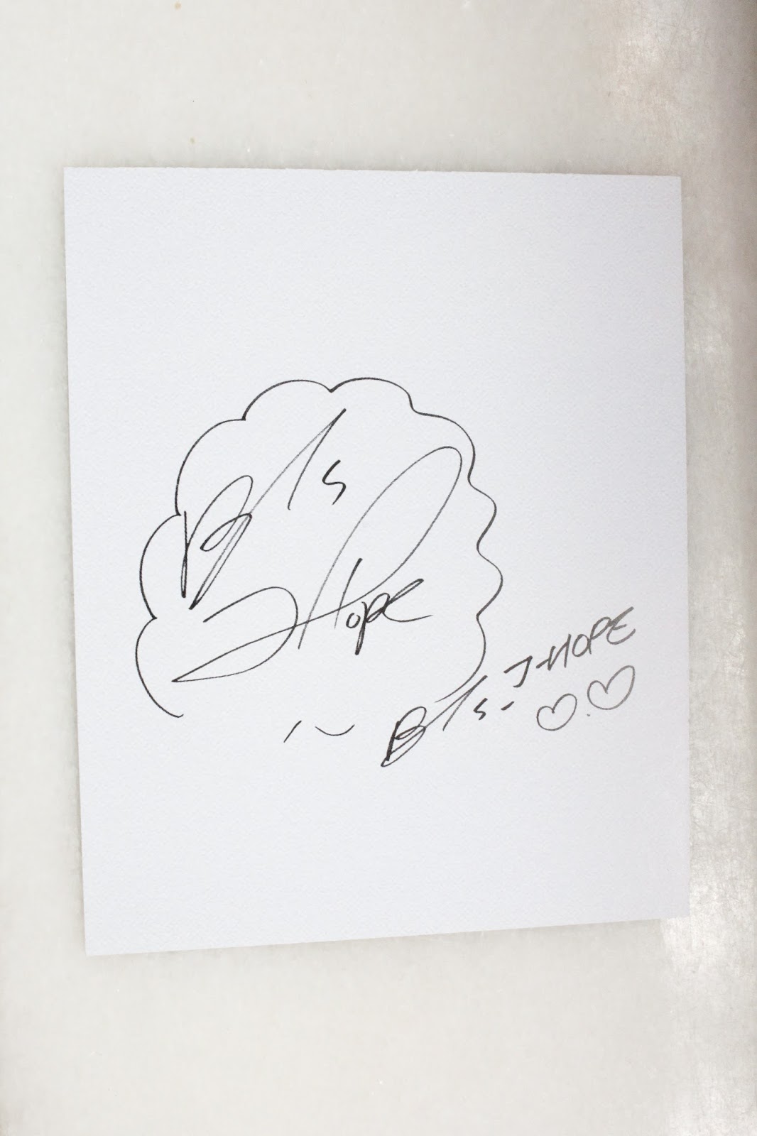 kpop scans: J-Hope ( BTS ) - Young Forever photocard + autograph
