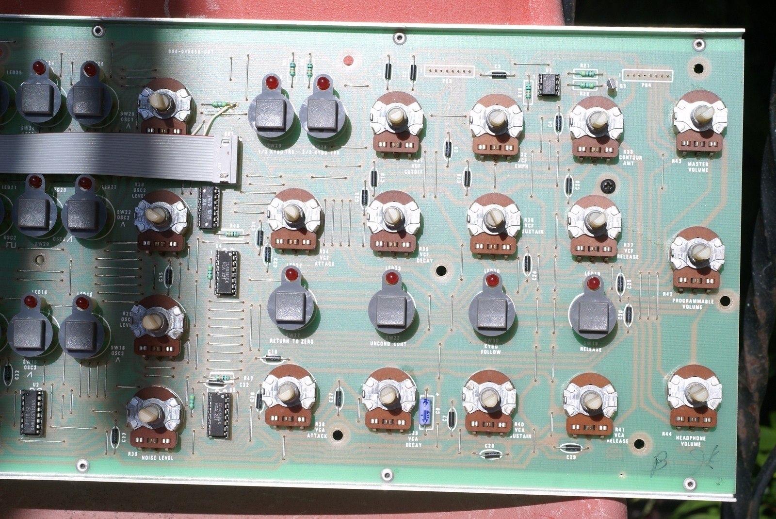 MATRIXSYNTH: Moog memorymoog PCB control panel board