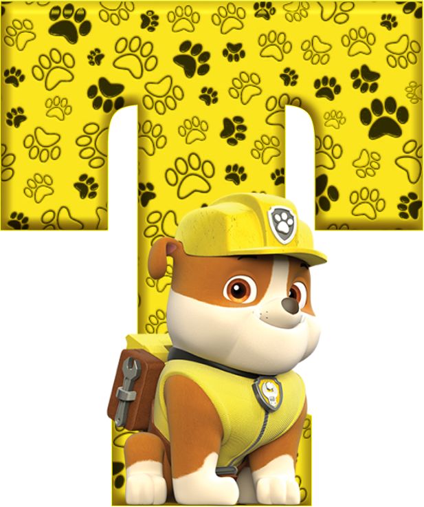 Abecedario de Rubble de Paw Patrol. Rubble´s Abc. - Oh my Alfabetos!