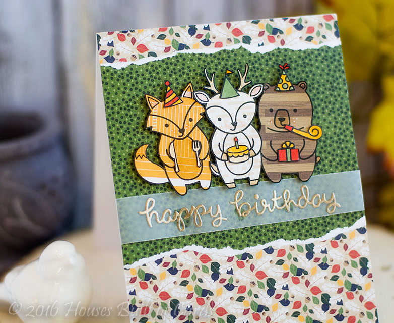 Houses Built of Cards: Party Animal Birthday Card