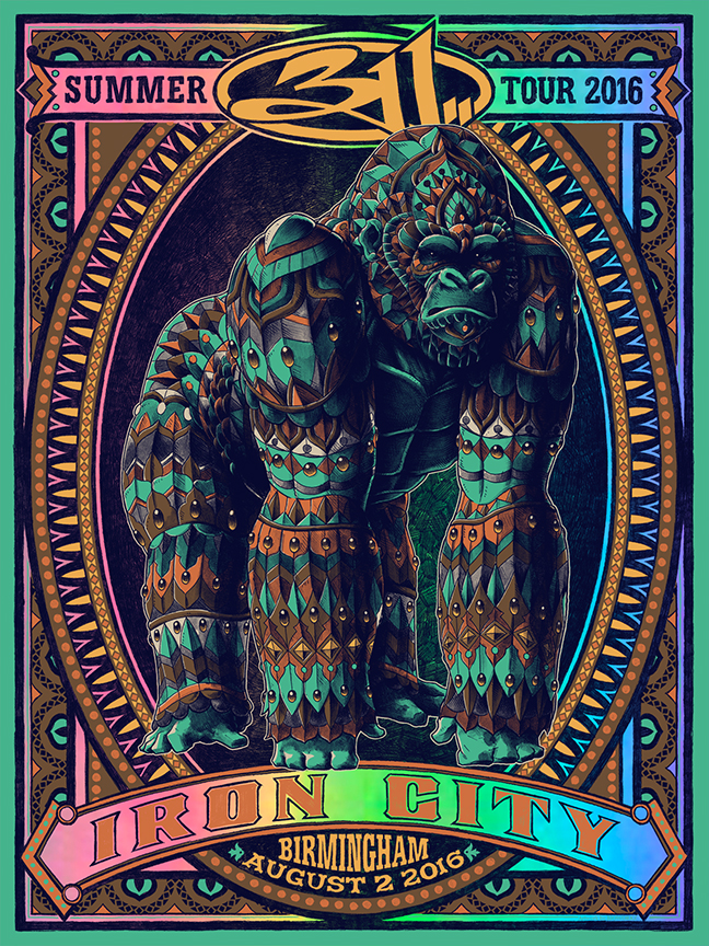 INSIDE THE ROCK POSTER FRAME BLOG: Bioworkz's 311 Birmingham Posters ...