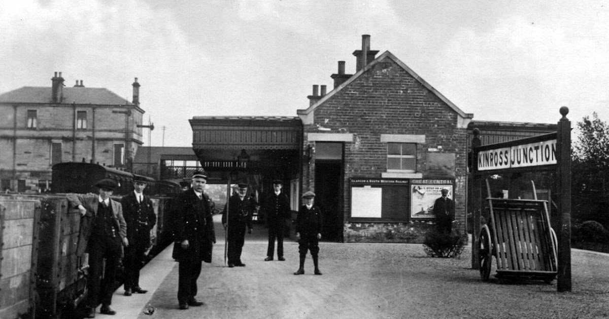 Tour Scotland: Old Photographs Railway Station Kinross Scotland