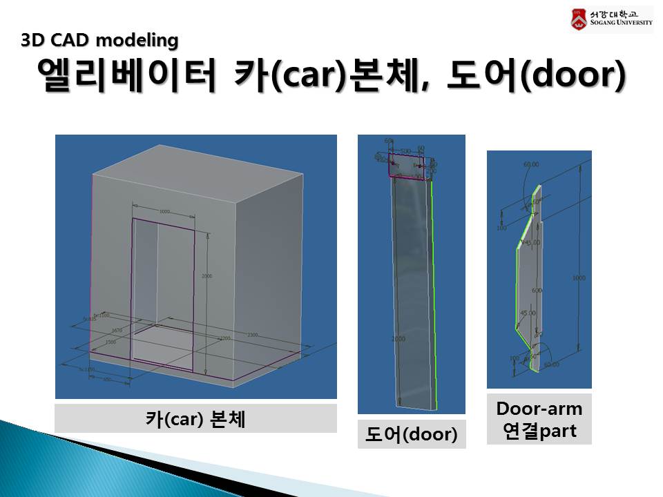 서강대학교 CAD/CAM 연구실: 2012 3D CAD term project 엘리베이터