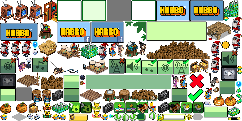 Coleção - Lost Monkey | Banco de imagens do Habbo Hotel - Acervo
