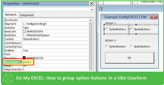 Do My Excel Blog: EXCEL VBA - How to link Option buttons together in a ...