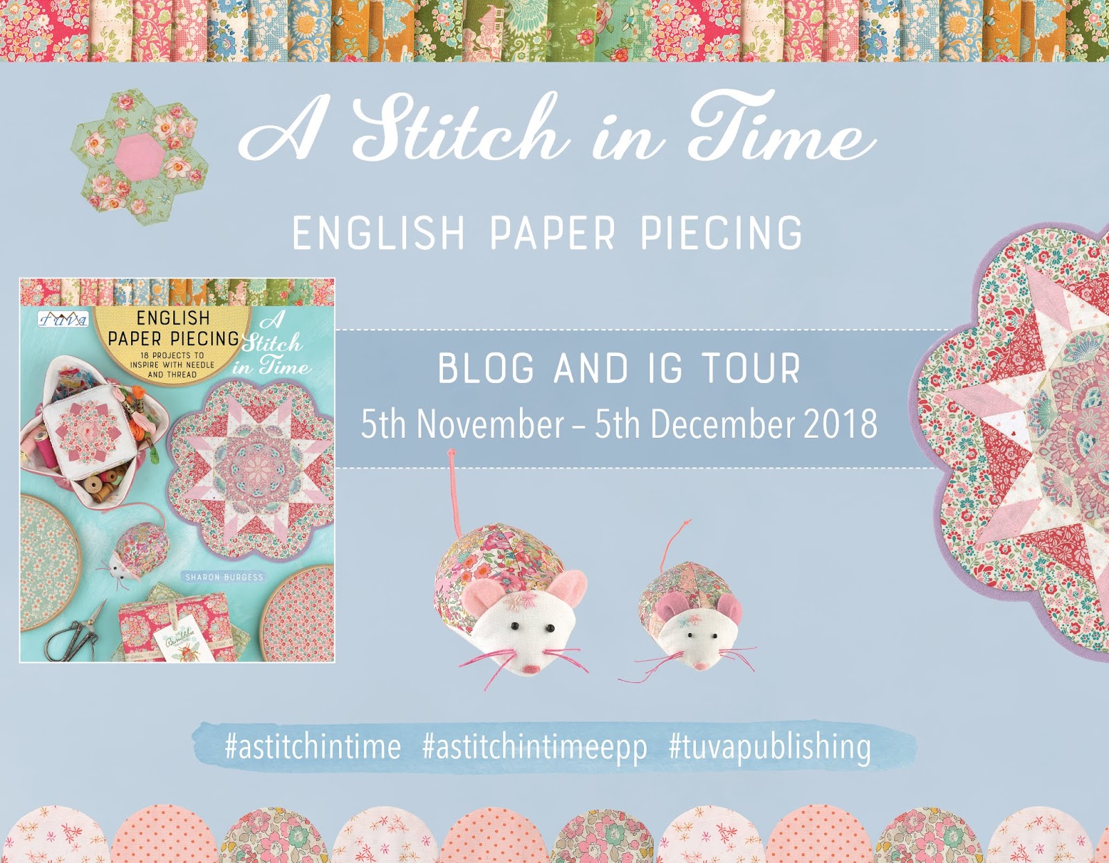 Buttons and Butterflies: A Stitch in Time {English Paper Piecing Book}