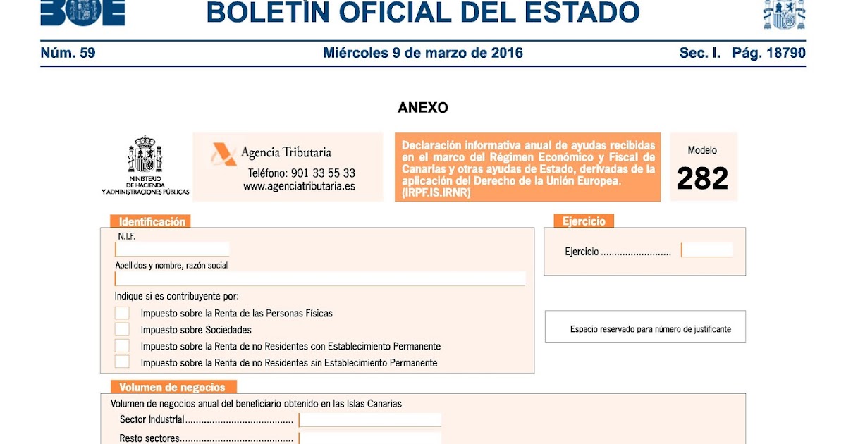 CONOCE TUS IMPUESTOS: MODELO 282: DECLARACION ANUAL DE AYUDAS E ...
