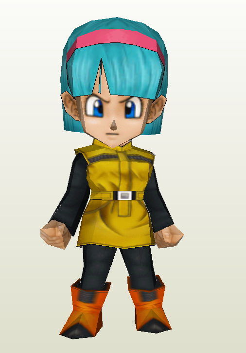 Dragon Ball - Chibi Bulma Papercraft | Papercraft Paradise ...
