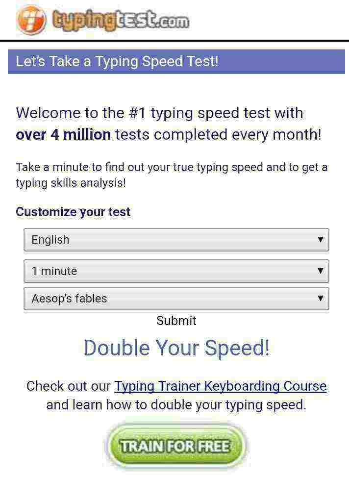 5 Minute Online Typing Speed Test Practice Se typing speed badhaye ...