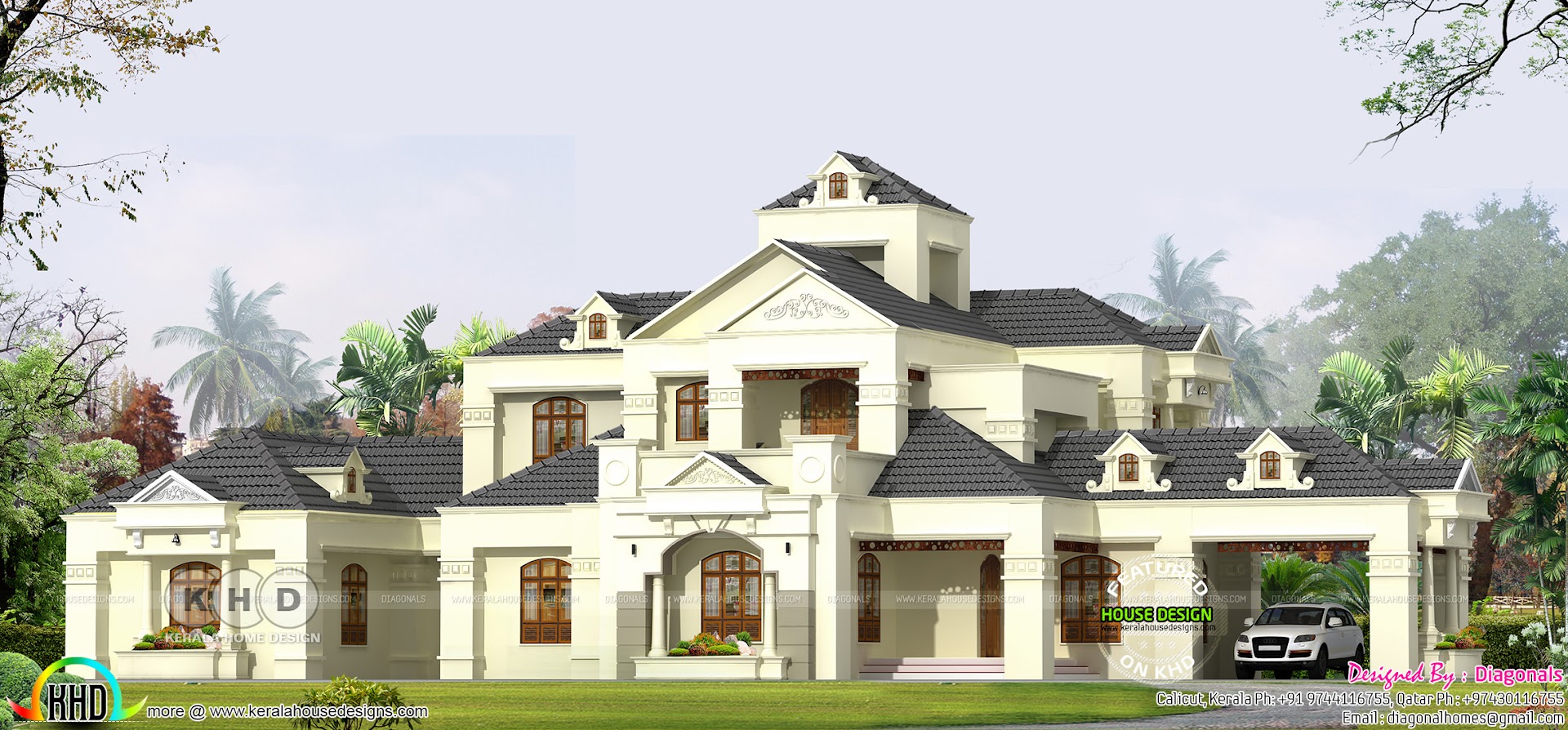 Luxury Colonial model home in 811 Square Yards - Kerala Home Design and ...