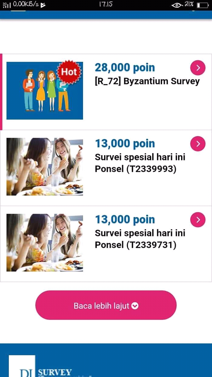 Pulsa gratis 100%work: Survey Berhadiah