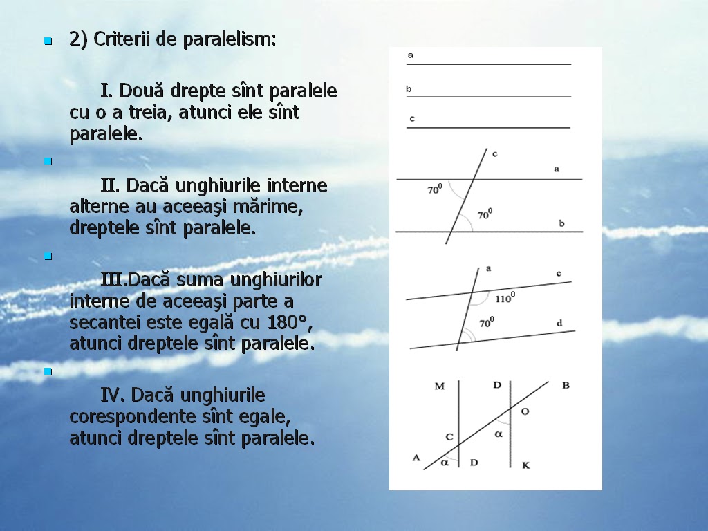 Matematica: Criterii de paralelism