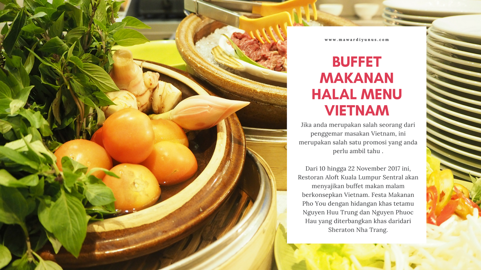 BUFFET MAKANAN HALAL VIETNAM DI ALOFT KUALA LUMPUR SENTRAL