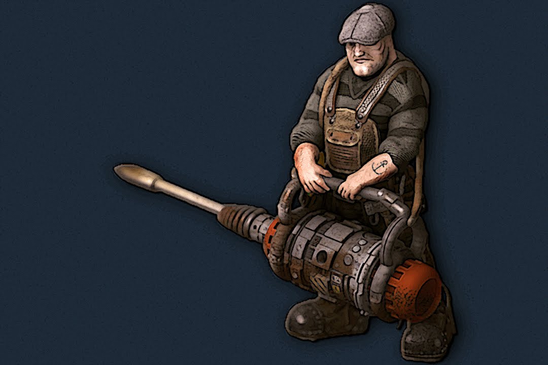 The 3d Blogger: Steampunk worker