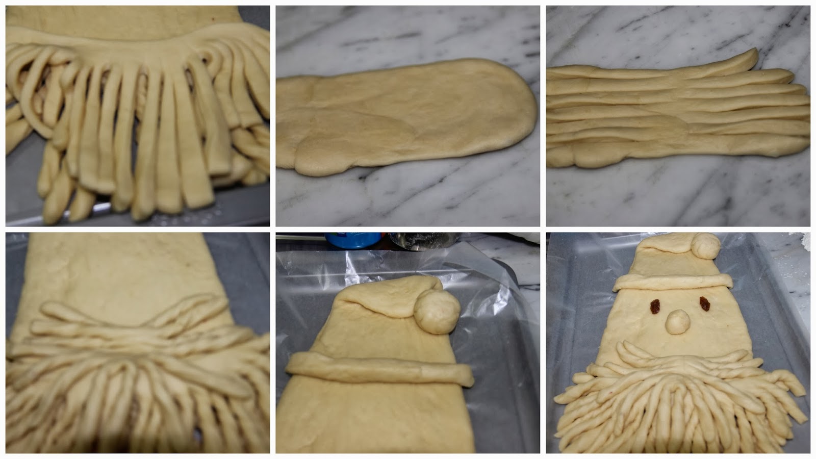 Santa Bread/ Golden Santa Bread/ Santa Claus Bread ~ Lincy's Cook Art