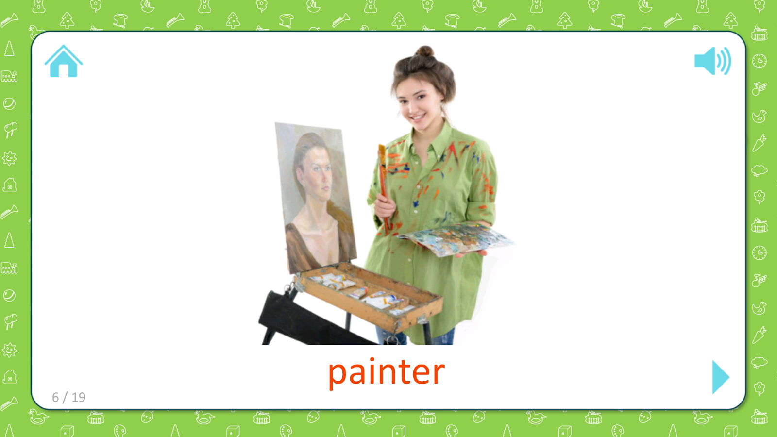 Flashcards for Kids: Painter - Professions - Flashcards for Kids