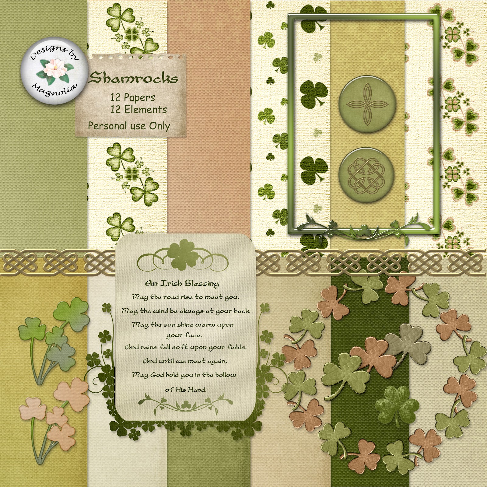 The Magnolia Patch: Freebie Kit - Shamrocks