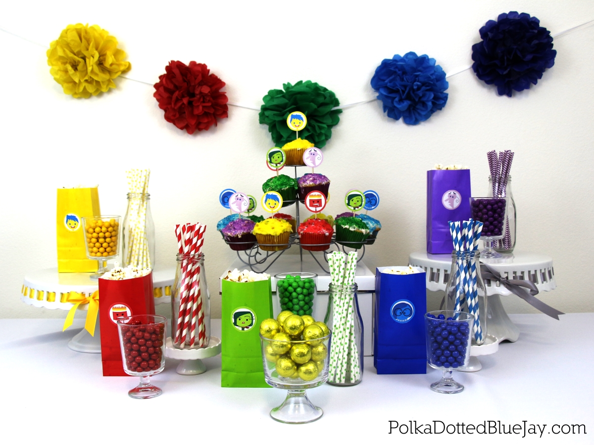 Inside Out Party and Movie Night - Polka Dotted Blue Jay