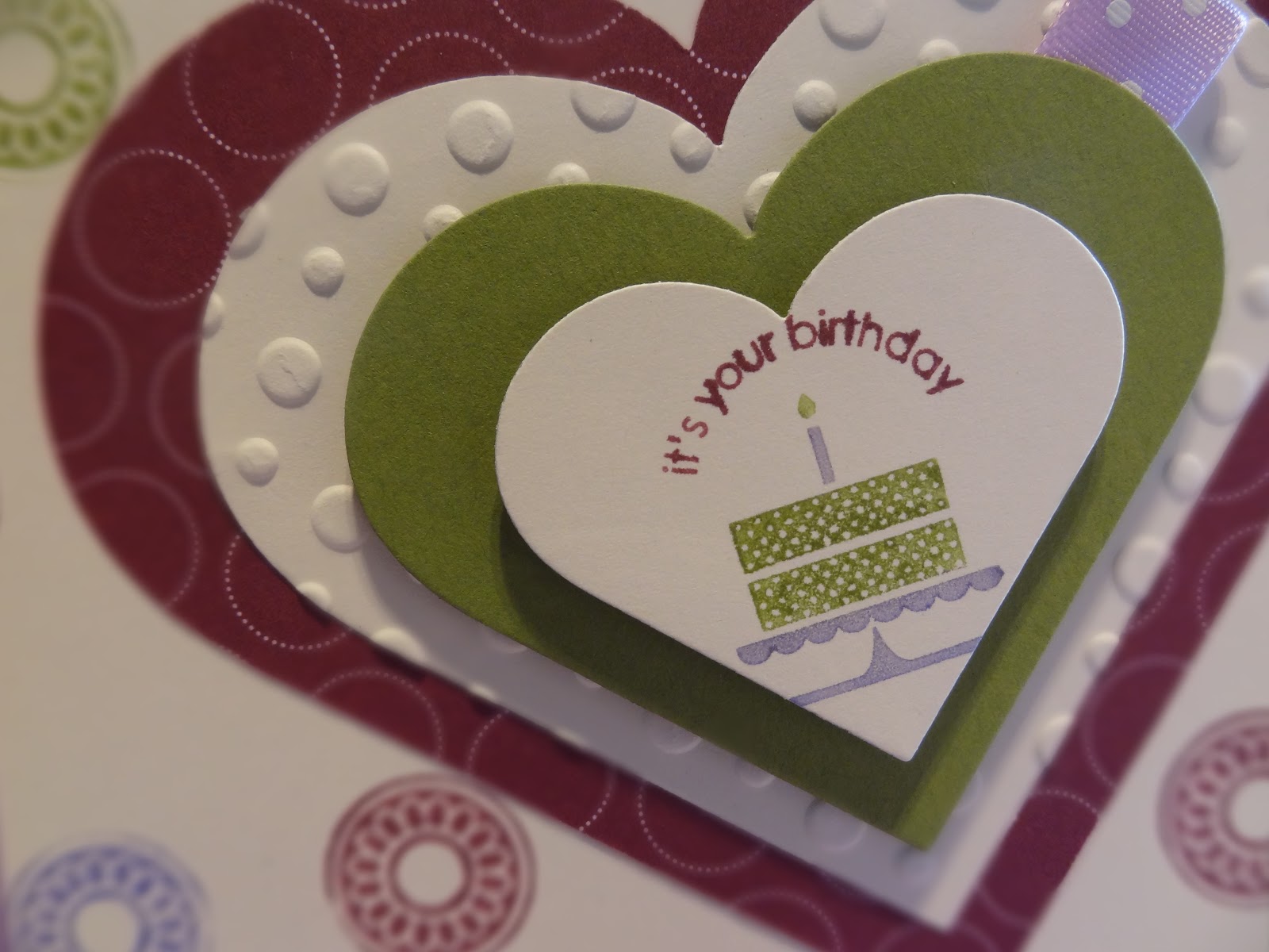 Happiness is Homemade: Heart Birthday Card