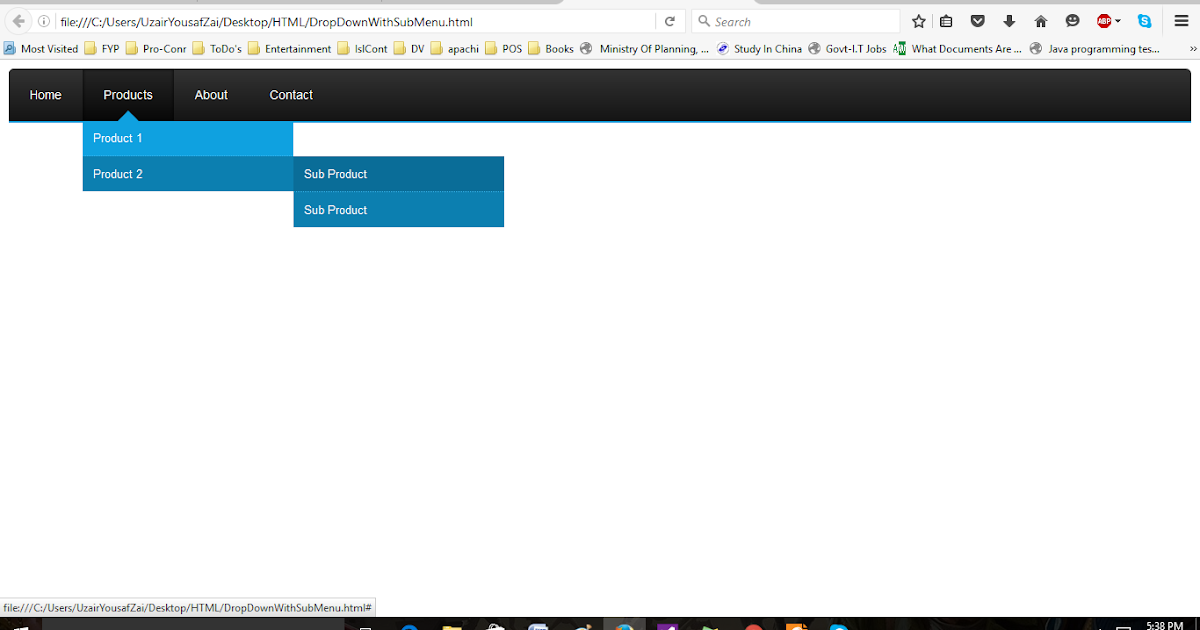 How to Make Drop Down Menu List Having Sub Lists - PProgramming