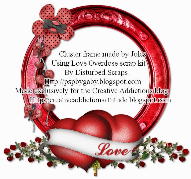 Creative Addictions Attitude: Valentine Cluster Frames