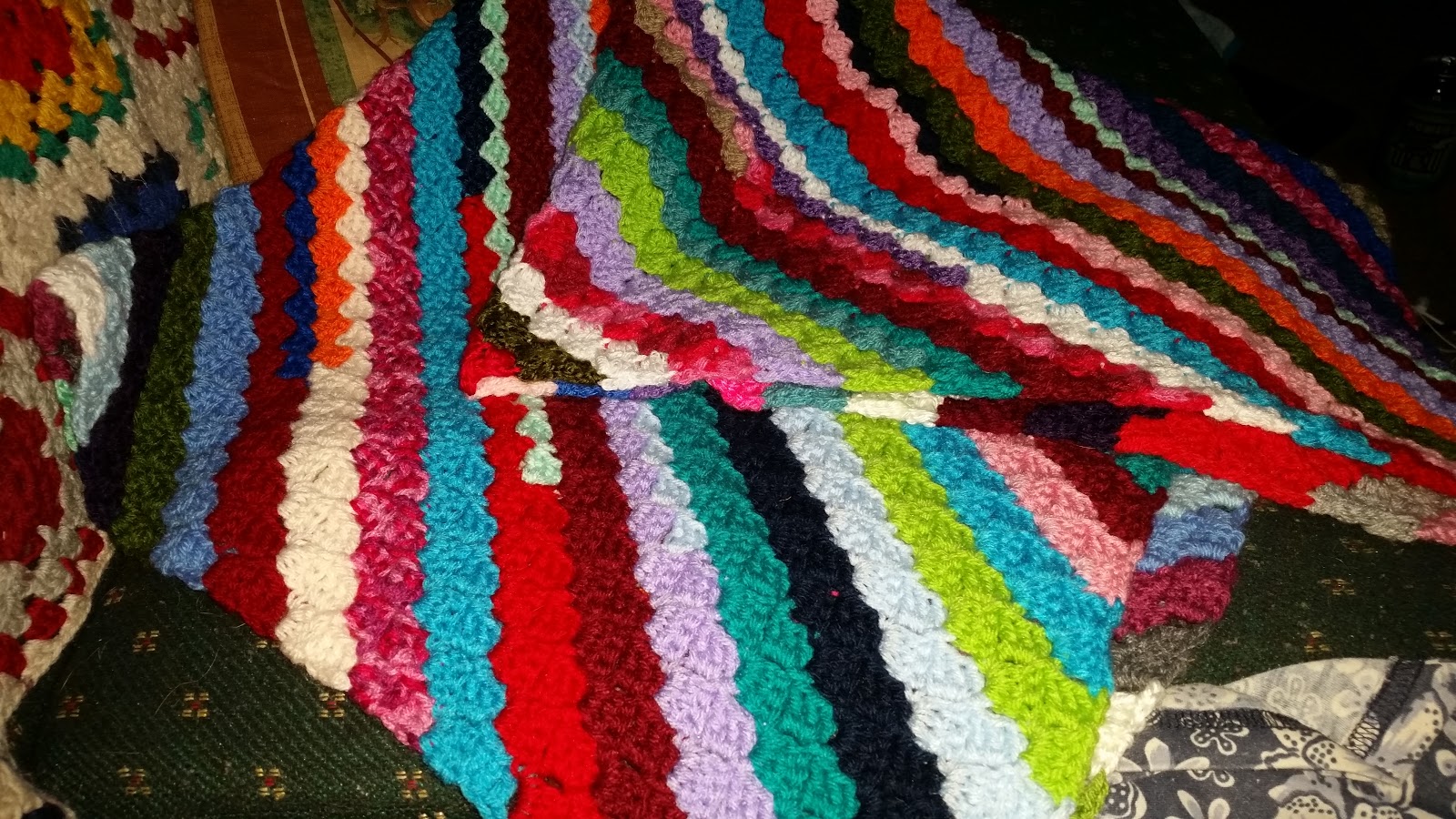 Blooming Lovely: Finished Item - Crochet c2c Scrapghan