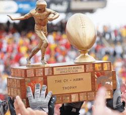 Iowa Corn Brings Democracy To Cy-Hawk Trophy - Black Heart Gold Pants