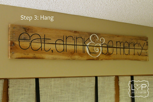 Living My Life On Purpose: 71 Projects: Wooden Sign