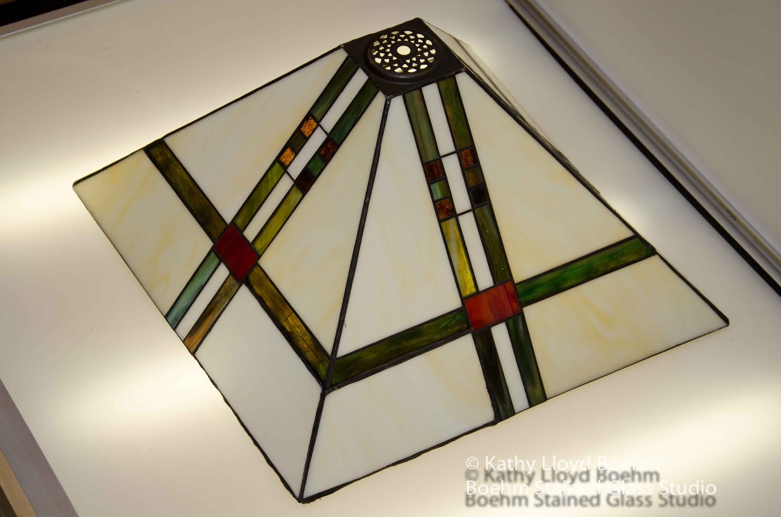 Boehm Stained Glass Blog: Frank Lloyd Wright style Lamp Repair