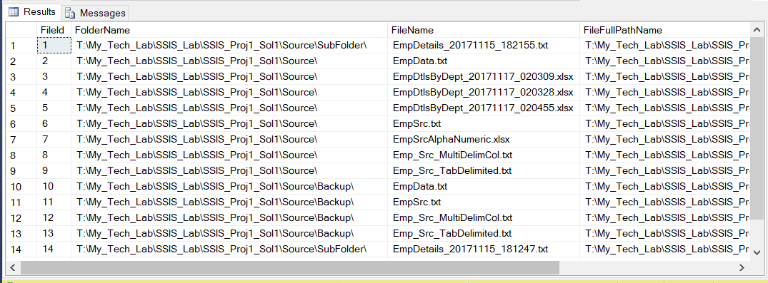 How to Extract File Names from a Folder and its Sub Folders and Save in SQL Server Table by ...