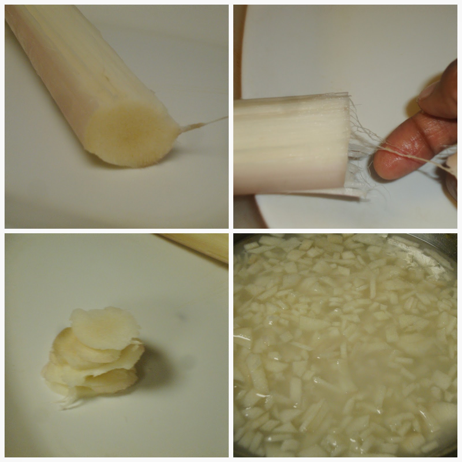 Poornima's Cook Book: Vazhalai Thandu Mor Kootu (Plantain stem with ...